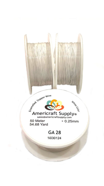 White Color GA 28, GA 30, GA 32 Brand AMERICRAFT SUPPLY – AAA Craft Wire